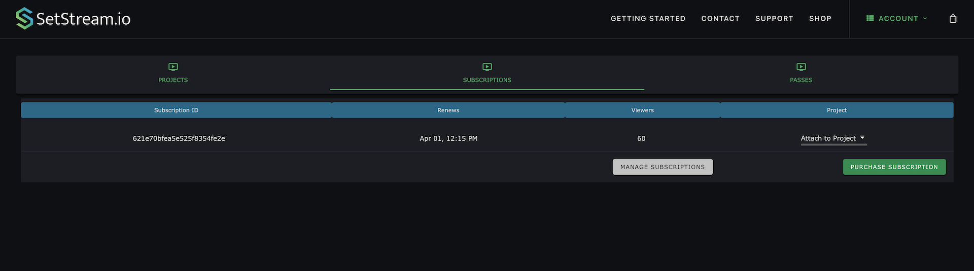 Subscriptions - SetStream.io
